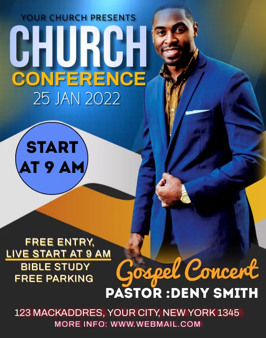 Church conferencev Template | PosterMyWall