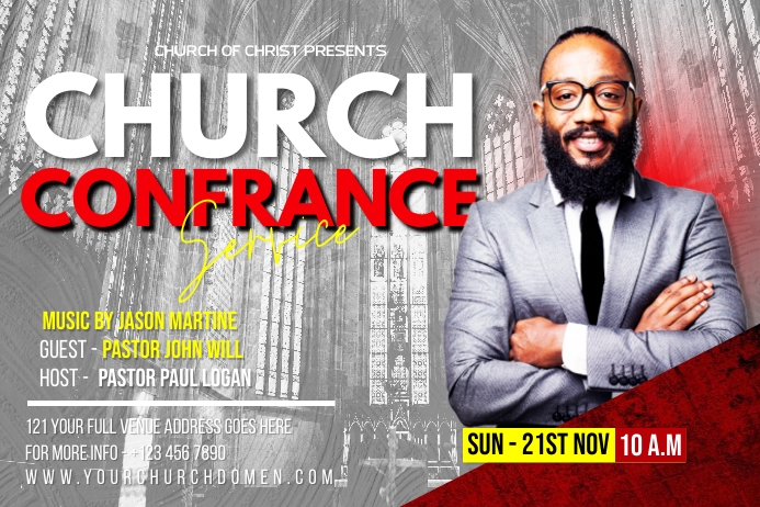CHURCH CONFRANCE Template | PosterMyWall