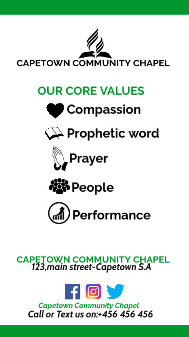church core values flyer template | PosterMyWall