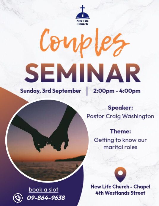 Church couples conference Template | PosterMyWall