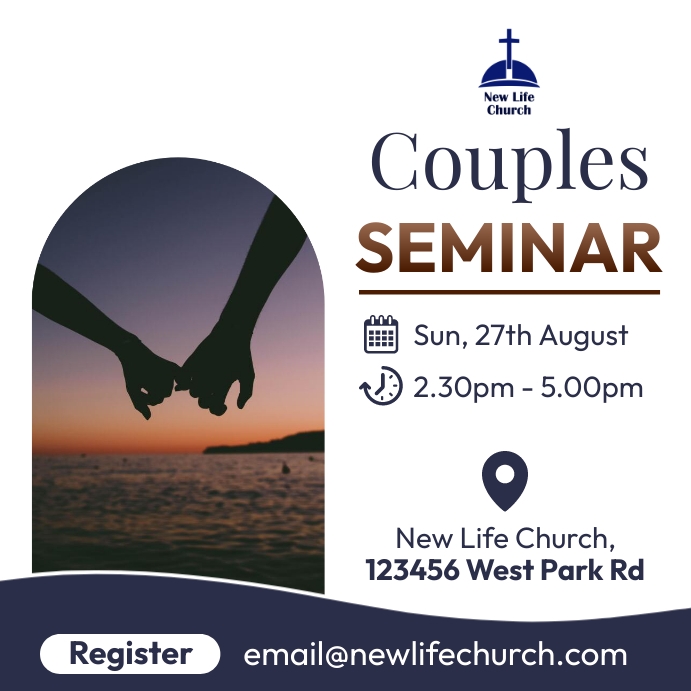 Church couples seminar Template | PosterMyWall