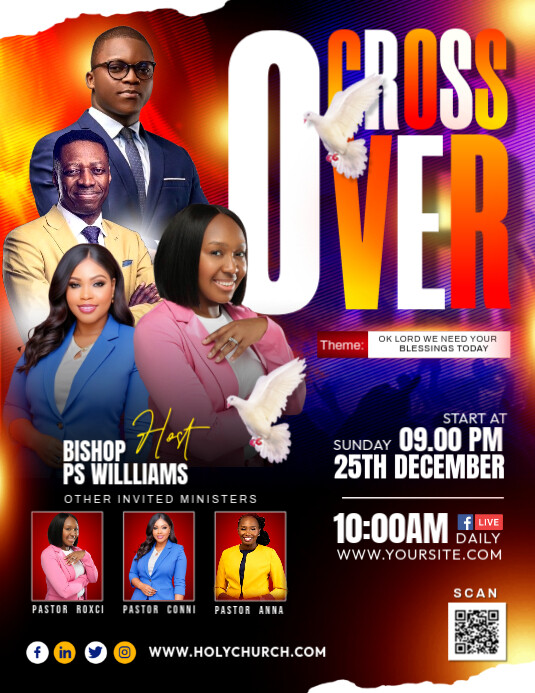 Copy of CHURCH CROSS OVER | PosterMyWall