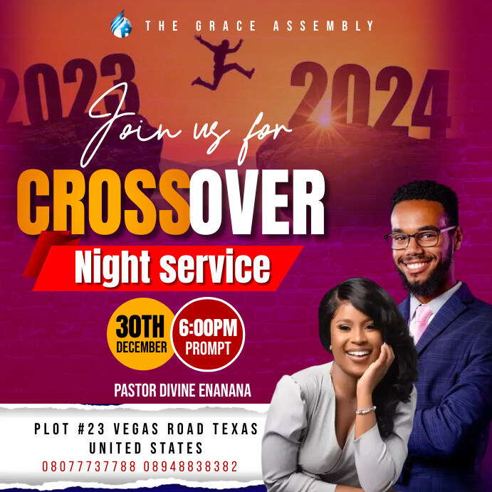 Plantilla de Church cross over | PosterMyWall