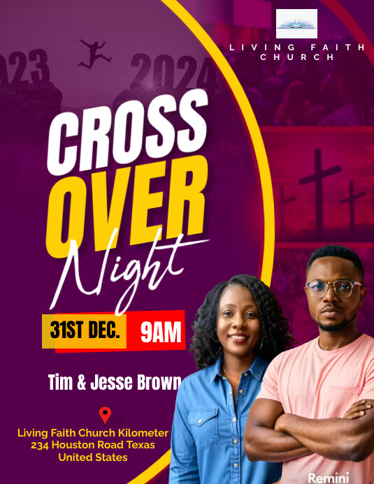 Church cross over Template | PosterMyWall