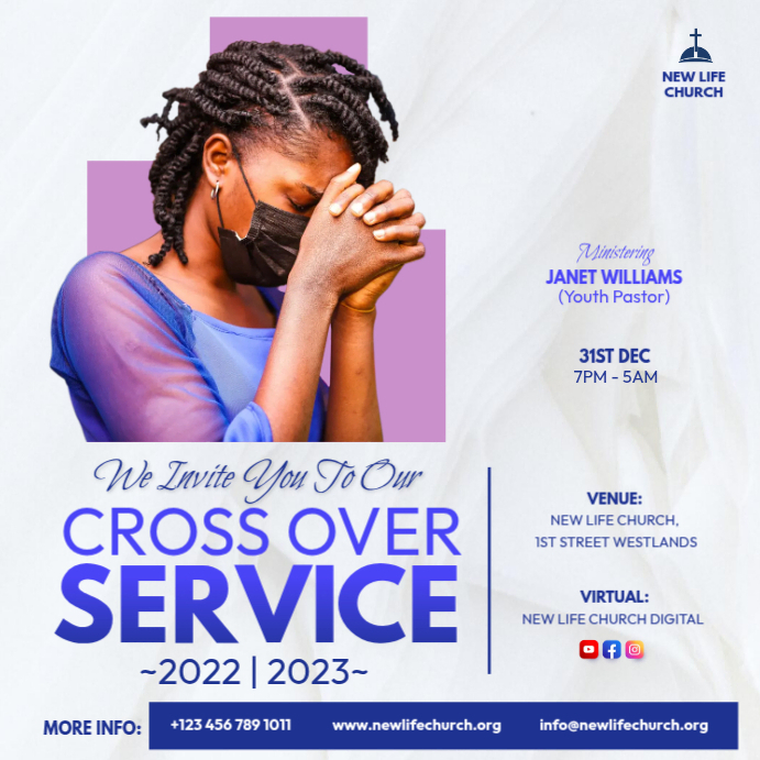 Church Cross over service Template | PosterMyWall