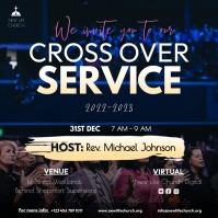 Church New Year Cross over Service Flyer Template | PosterMyWall