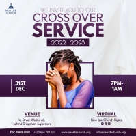 Church New Year Cross over Service Flyer Template | PosterMyWall