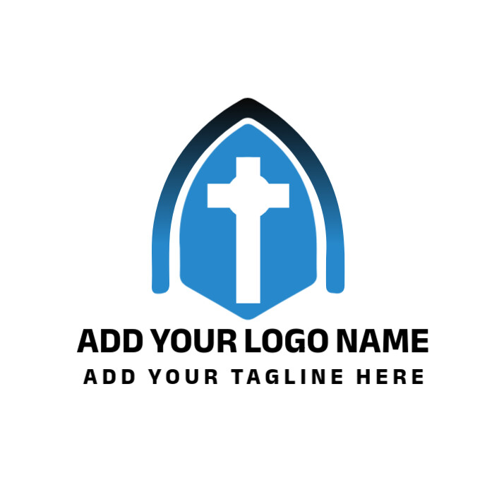 Copy of Church-cross-sign-symbol-christ- Logo | PosterMyWall