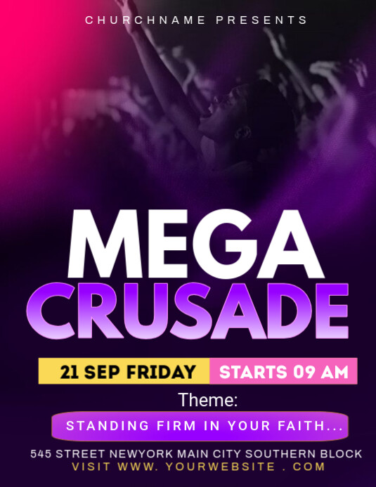 church crusade posters Template | PosterMyWall