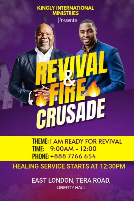 church crusade revival conference poster (1) Template | PosterMyWall