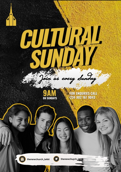 Church Cultural sunday Flyer (2) Template | PosterMyWall