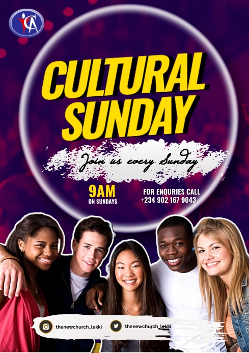 Church Cultural sunday Flyer (41) Template | PosterMyWall