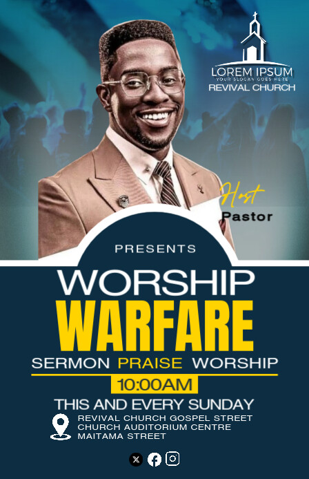 Copy of church design flyer template | PosterMyWall