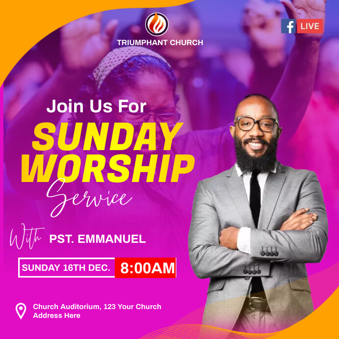 Plantilla de Church | PosterMyWall