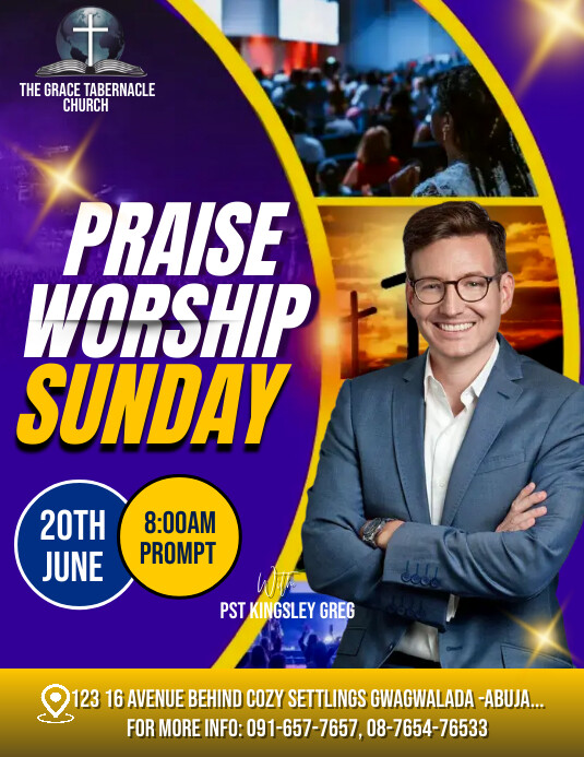 Church design template | PosterMyWall