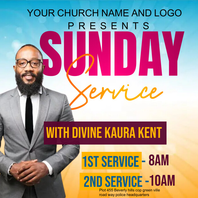 Modèle Church | PosterMyWall