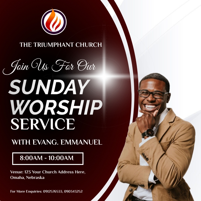 Modèle Church | PosterMyWall