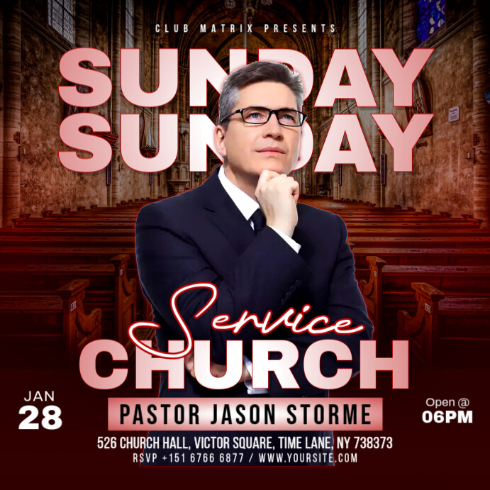 Plantilla de Church | PosterMyWall