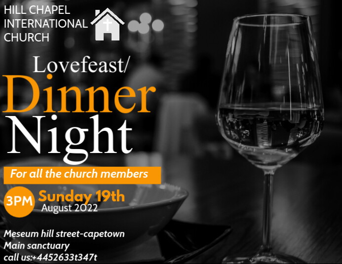 church dinner night flyer template | PosterMyWall