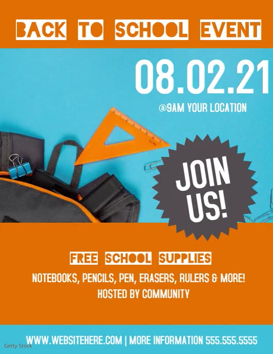 Church Drive Back to school event flyer Template | PosterMyWall