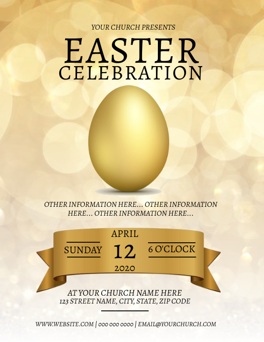 Copy of Church Easter Celebration Template | PosterMyWall
