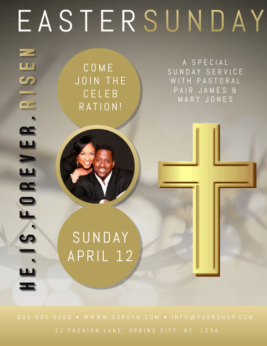Church Easter Event Flyer Poster Template | PosterMyWall