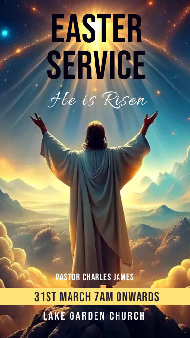 Copy of church easter service | PosterMyWall