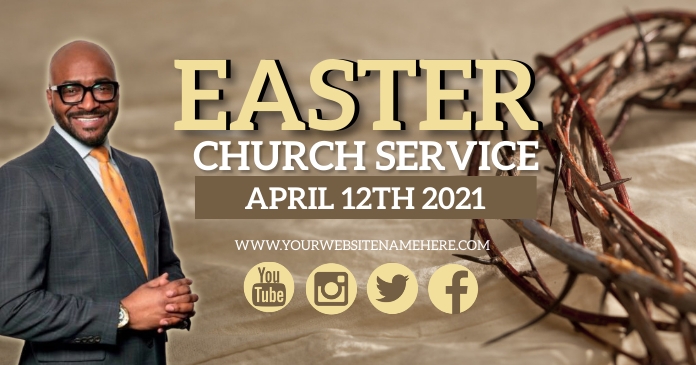 CHURCH EASTER SERVICE DESIGN TEMPLATE | PosterMyWall