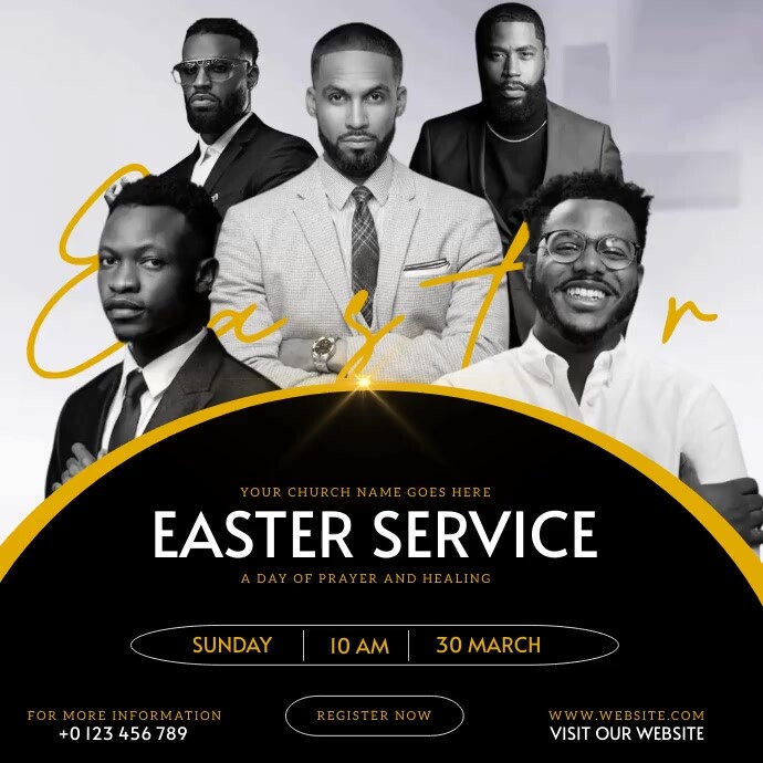 Church Easter Sunday Service Flyer template | PosterMyWall