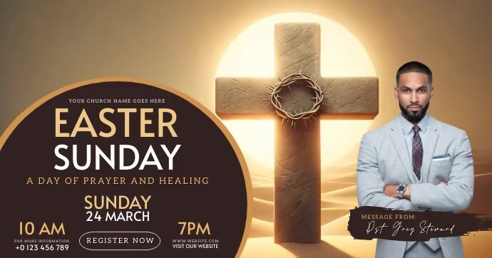 Church Easter Sunday Service Flyer template | PosterMyWall