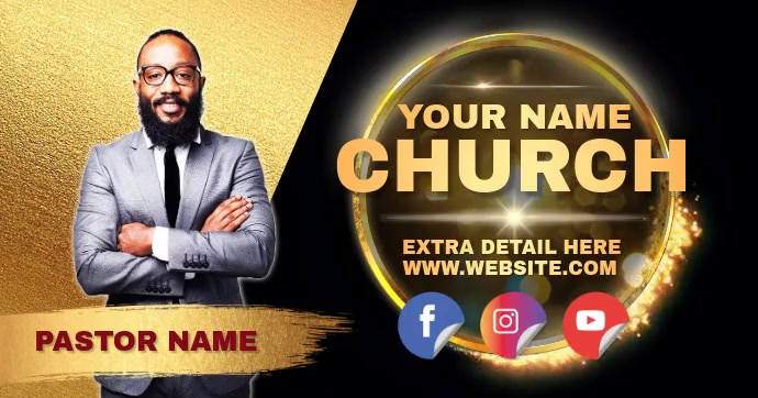 CHURCH EVENT AD FACEBOOK TEMPLATE | PosterMyWall