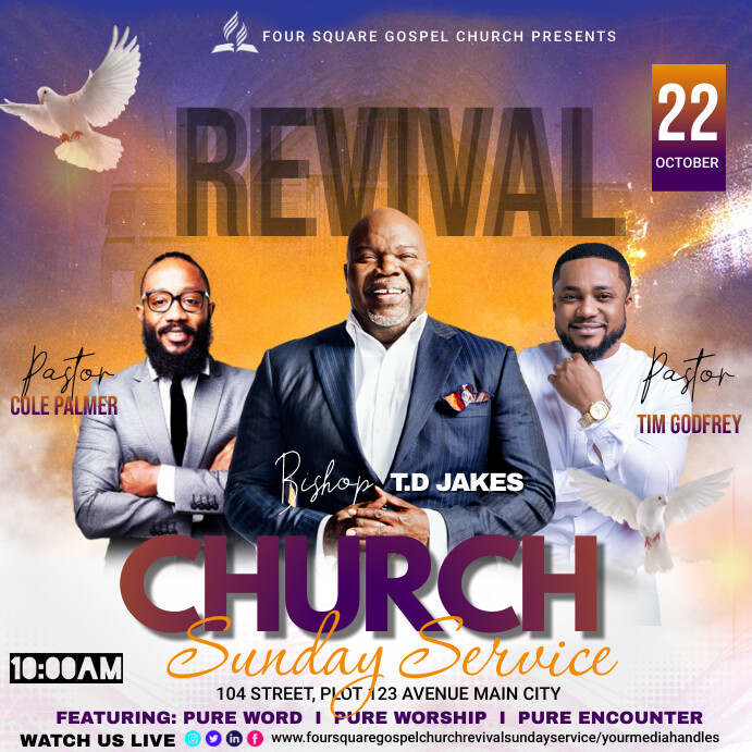 Plantilla de Church event design template | PosterMyWall