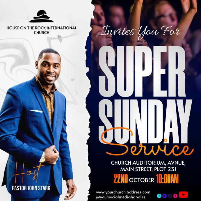 Church event design template | PosterMyWall