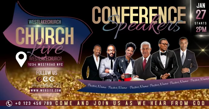 CHURCH event FACEBOOK COVER DESIGN TEMPLATE | PosterMyWall