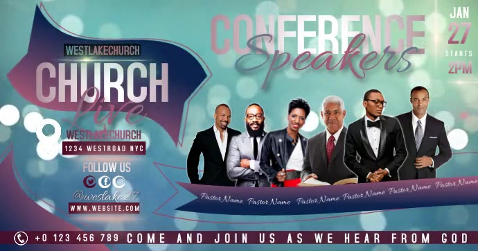 CHURCH event FACEBOOK COVER DESIGN TEMPLATE | PosterMyWall