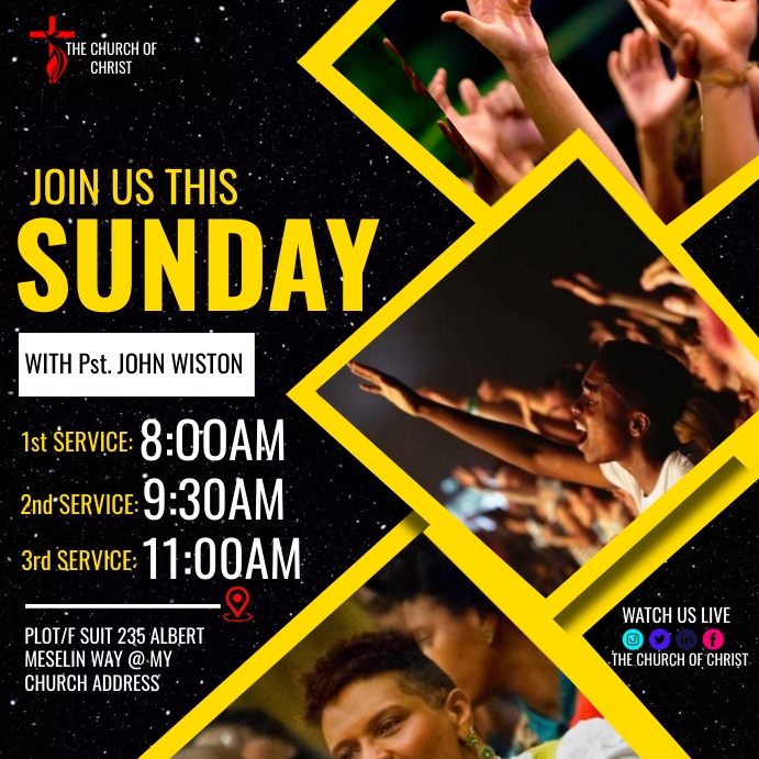 church event flyer Template | PosterMyWall