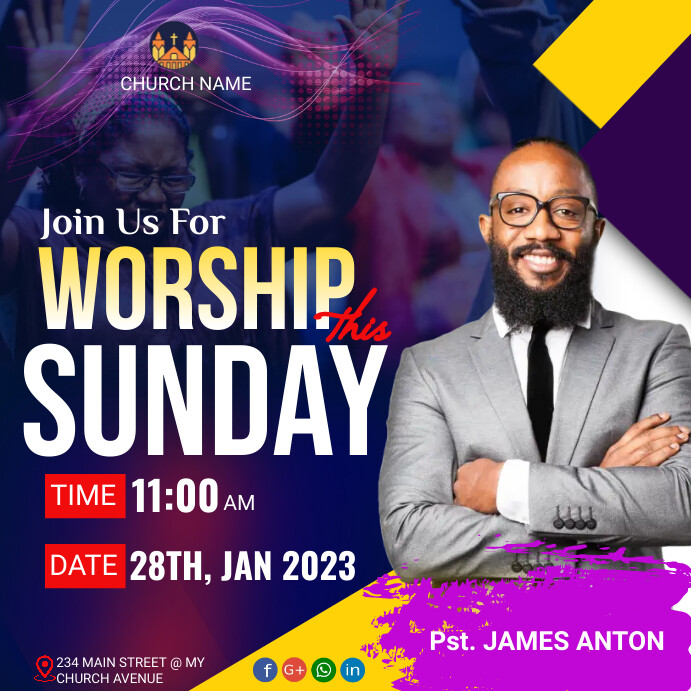 Church event flyer Template | PosterMyWall