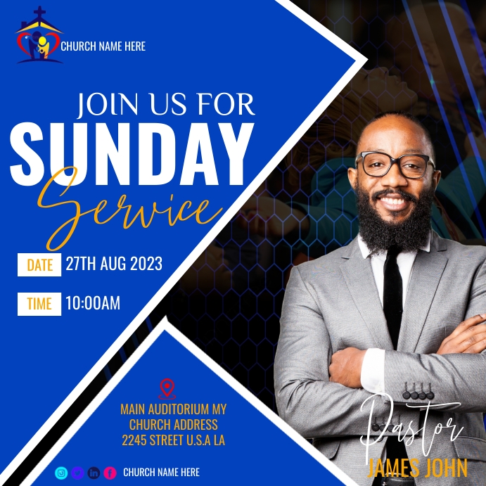 church event flyer Templat | PosterMyWall