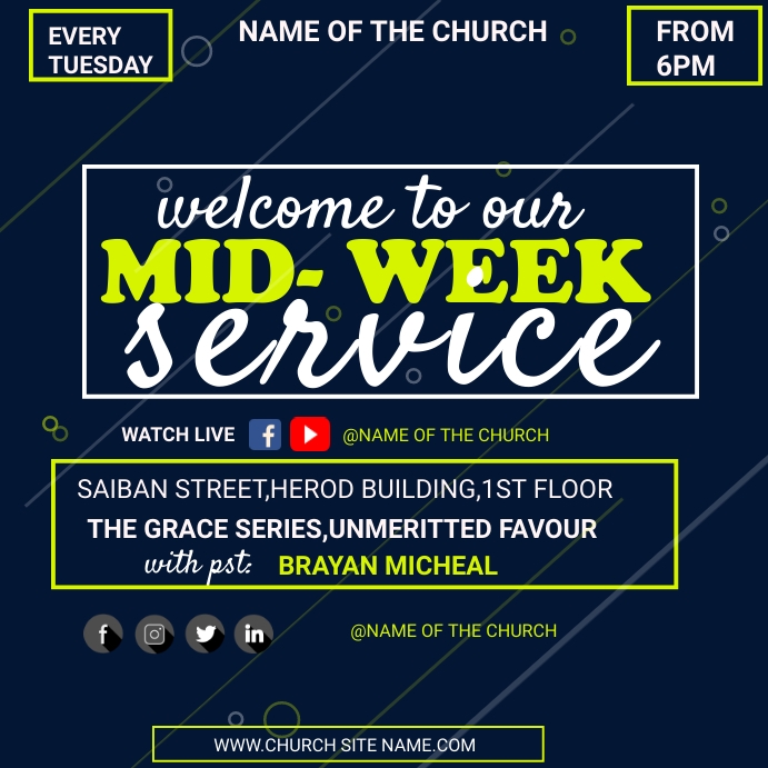 Brosur Poster Selebaran Acara Gereja Templat | PosterMyWall