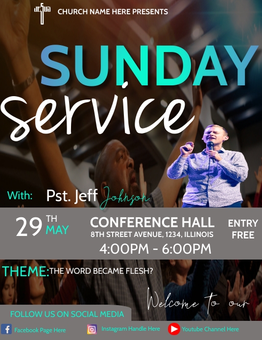 CHURCH EVENT FLYER POSTER Template | PosterMyWall