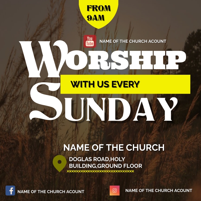 CHURCH EVENT FLYER POSTER Template | PosterMyWall