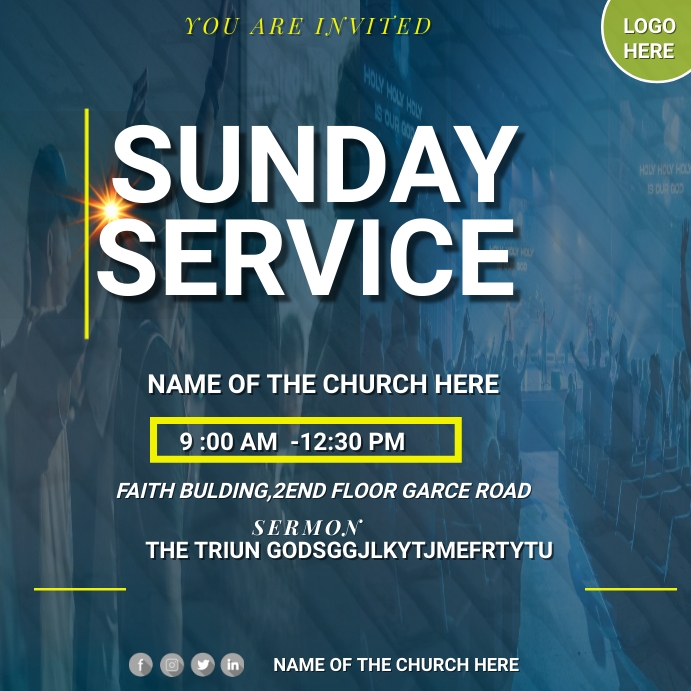 CHURCH EVENT FLYER POSTER Template | PosterMyWall