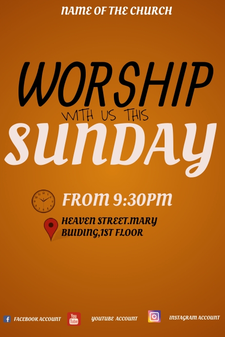 CHURCH EVENT FLYER POSTER Template | PosterMyWall