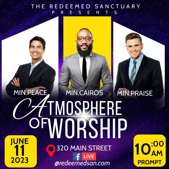 church event flyer poster Template | PosterMyWall