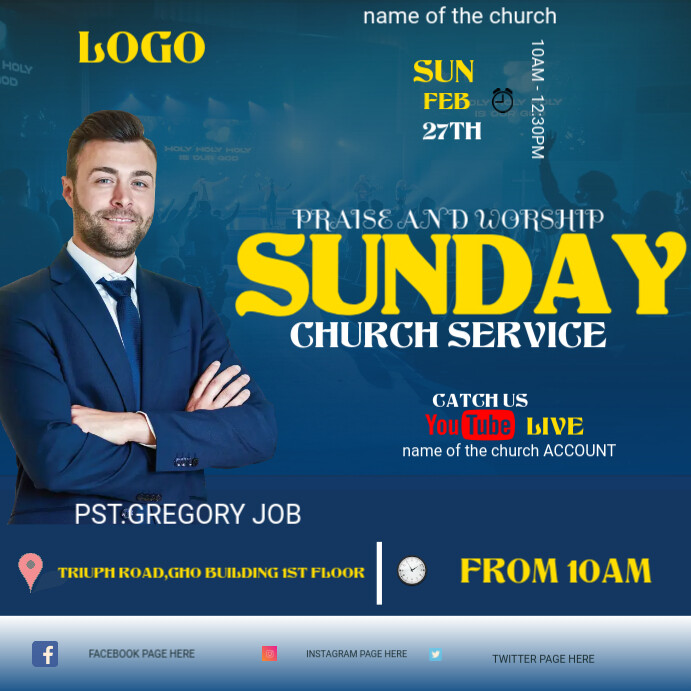 Brosur Poster Selebaran Acara Gereja Templat | PosterMyWall