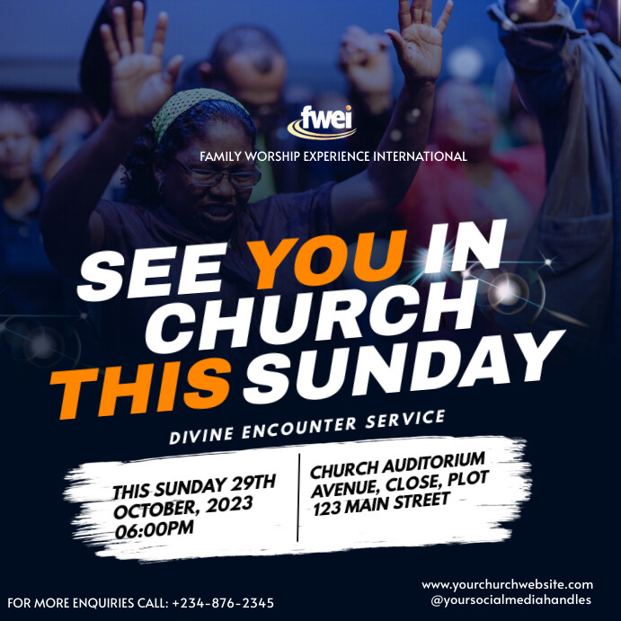 Church event flyer template | PosterMyWall