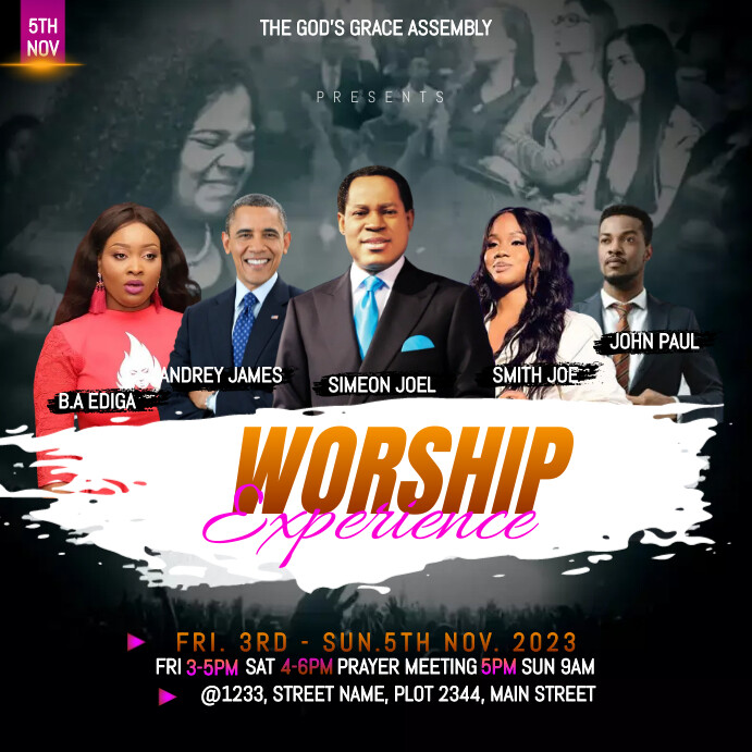 Plantilla de Church event Flyer template | PosterMyWall