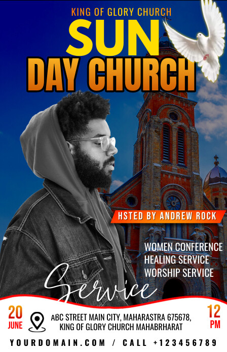 church event online ad Template | PosterMyWall