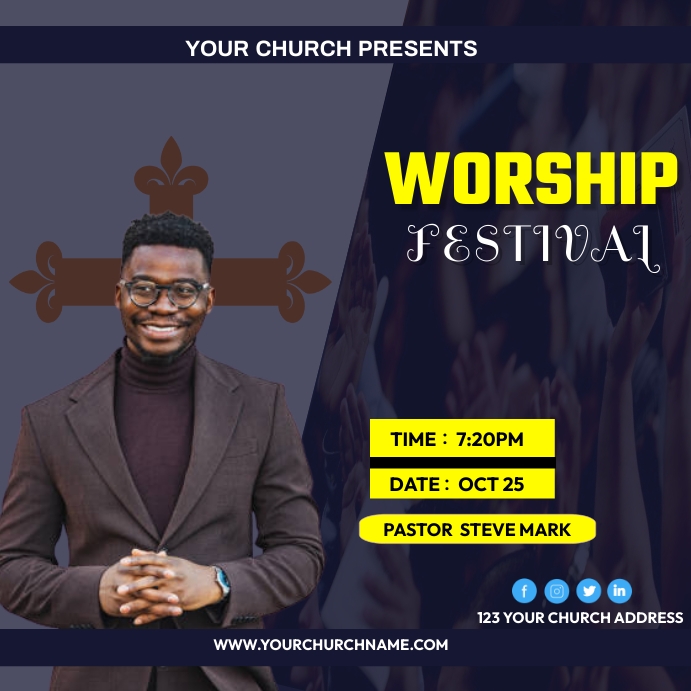 CHURCH EVENT POSTER (1) Template | PosterMyWall