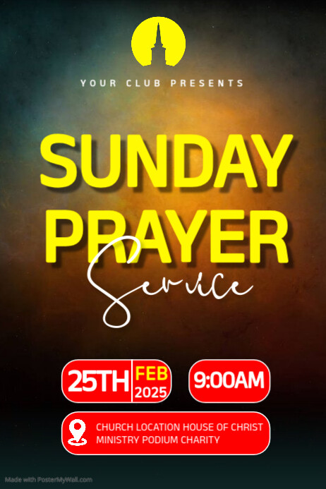 church event poster flyer Template | PosterMyWall